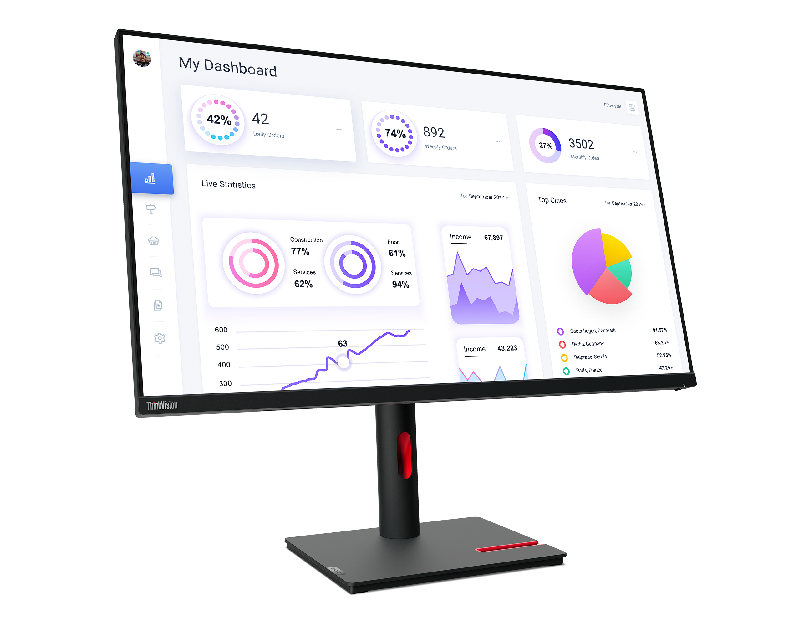 O monitor Lenovo ThinkVision T32p-30 anunciado com painel IPS 4K 16:9 ...