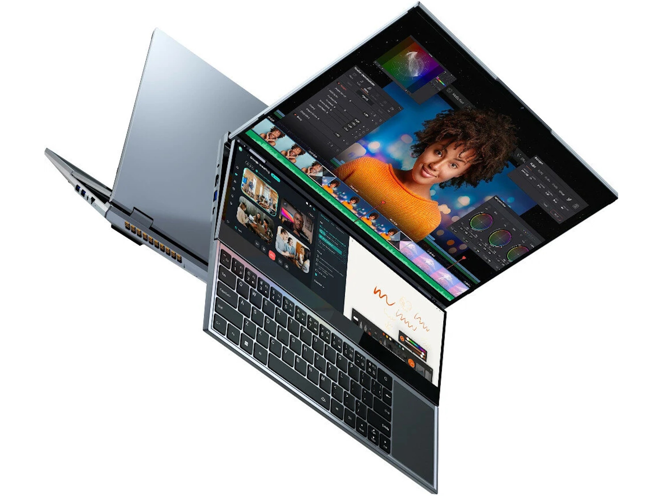 NBook Fly: Laptop de tela dupla com processador Intel Xeon custa US ...