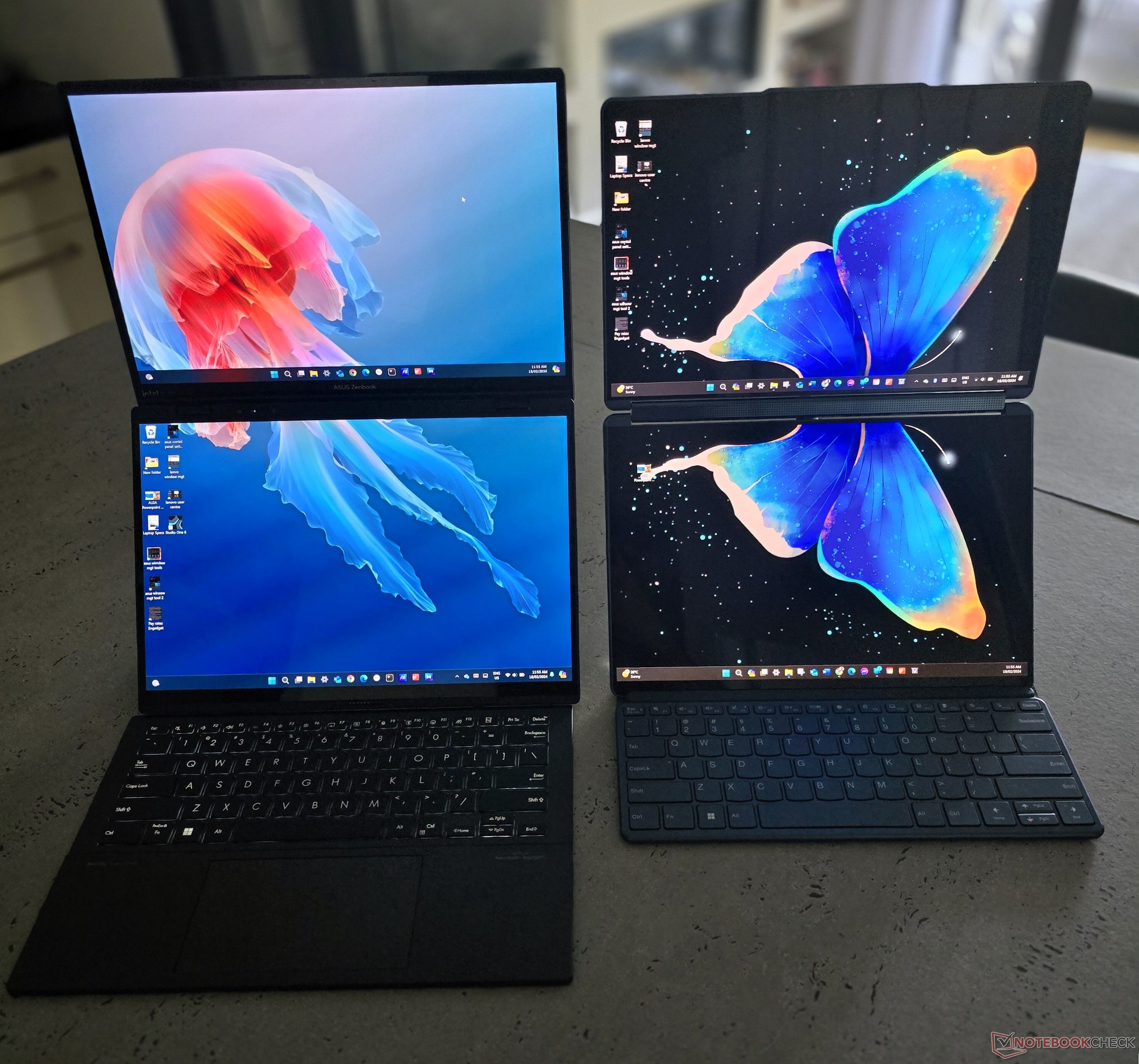 Duelo de laptops com tela dupla: Lenovo Yoga Book 9i x ASUS Zenbook DUO ...