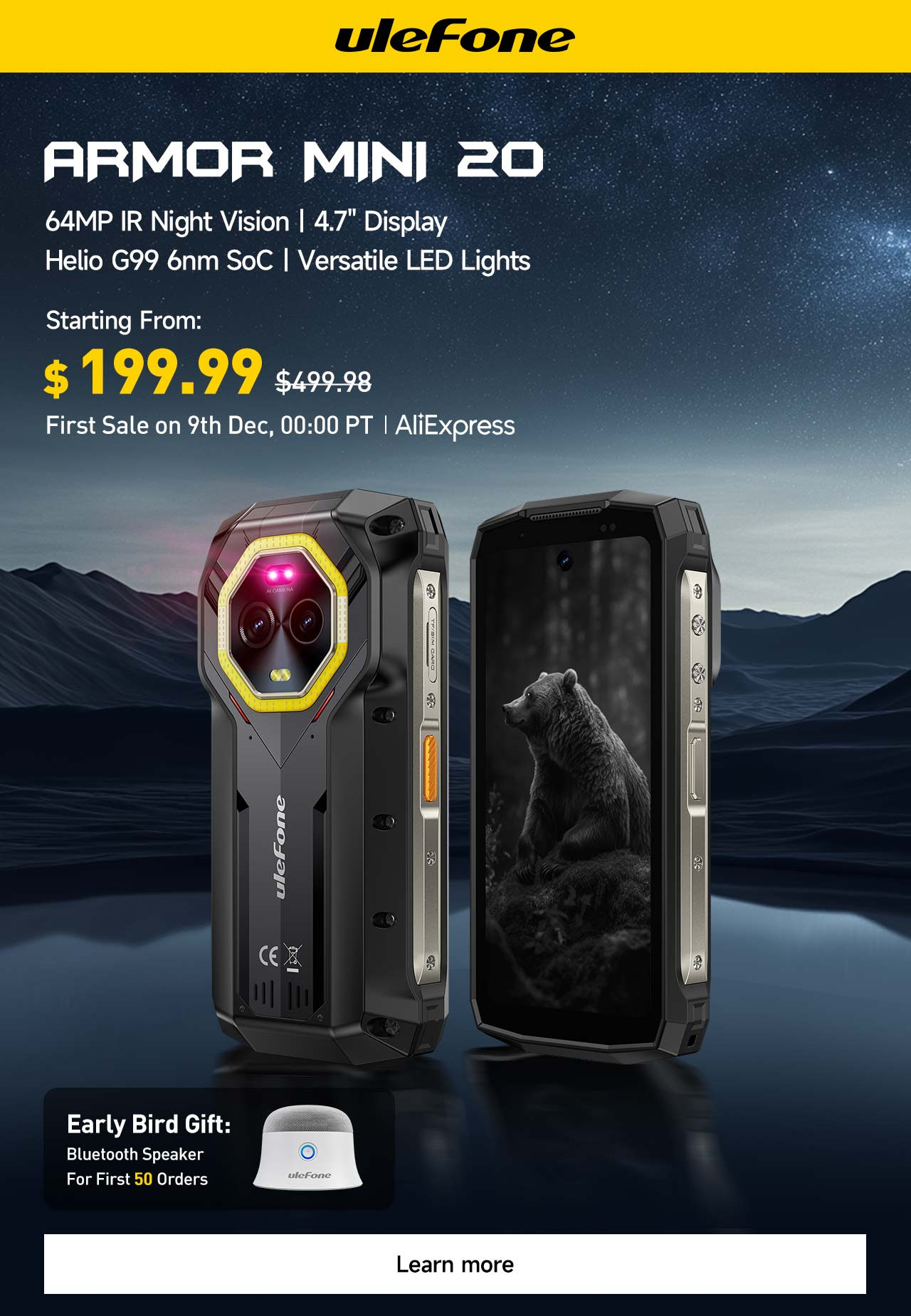 O Armor Mini 20 da Ulefone é um smartphone robusto e versátil que ...